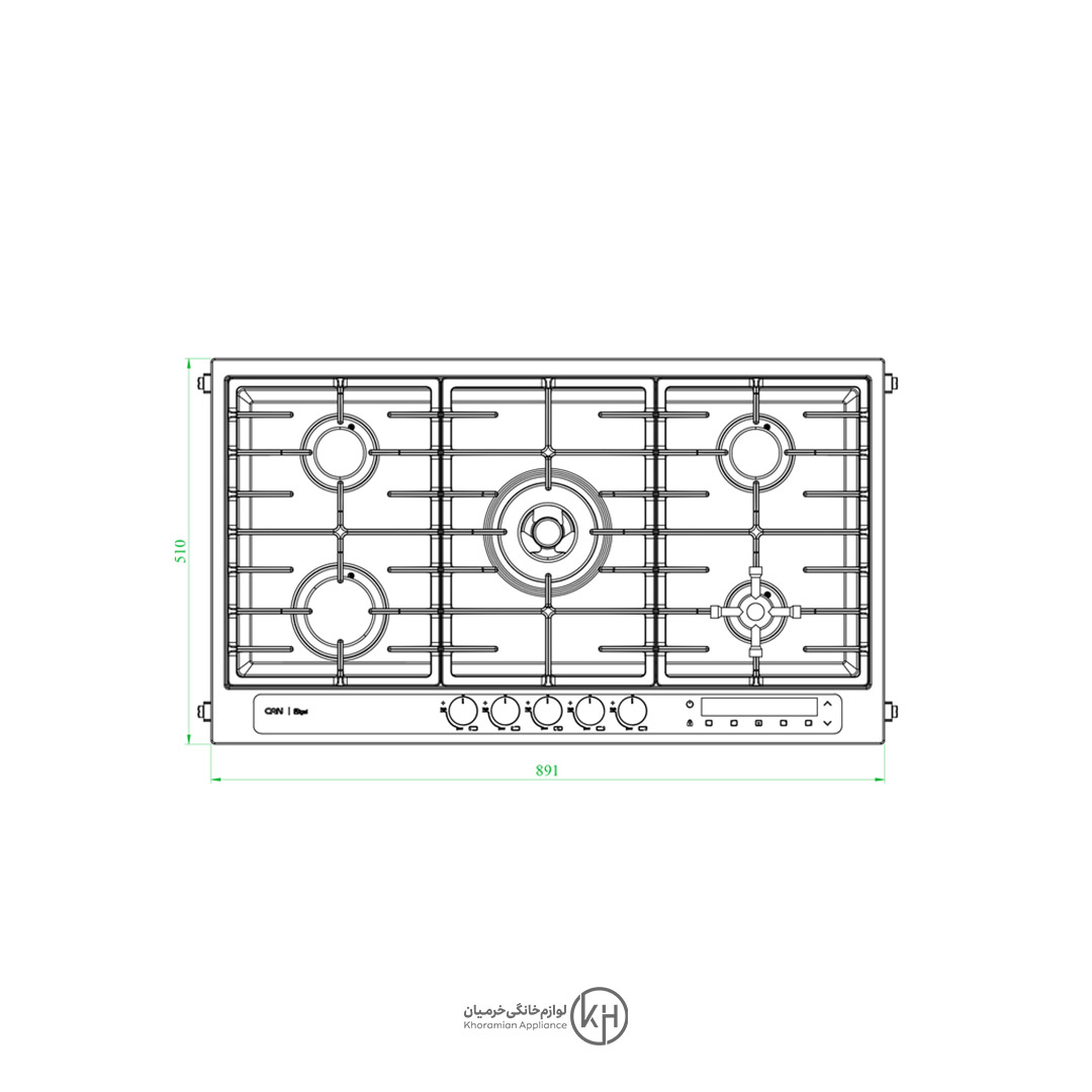 اجاق گاز صفحه ای کن مدل RIGEL-MULTI STEP - فروشگاه لوازم خانگی خرمیان