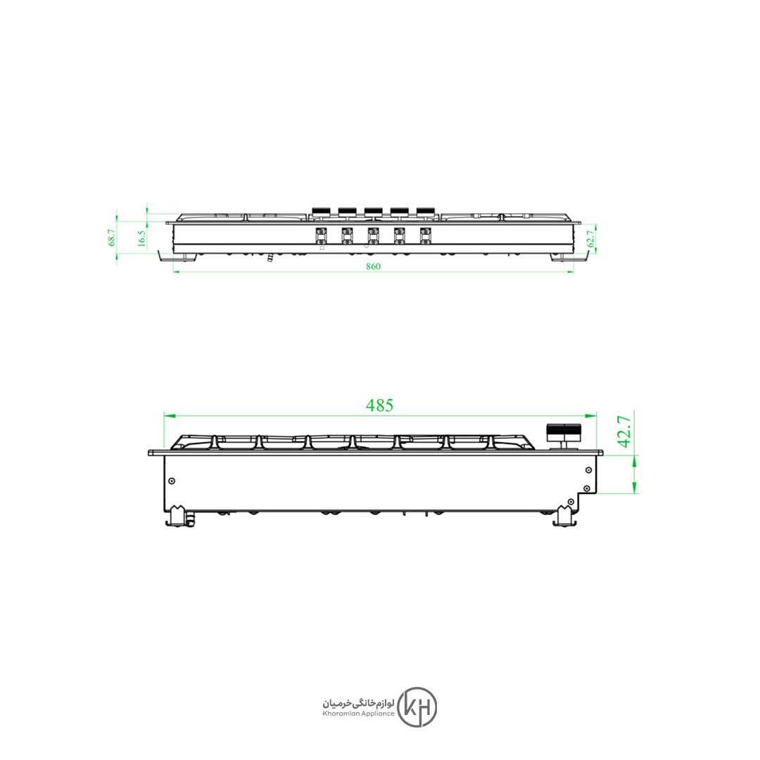اجاق گاز صفحه ای کن مدل RIGEL-MULTI STEP - فروشگاه لوازم خانگی خرمیان
